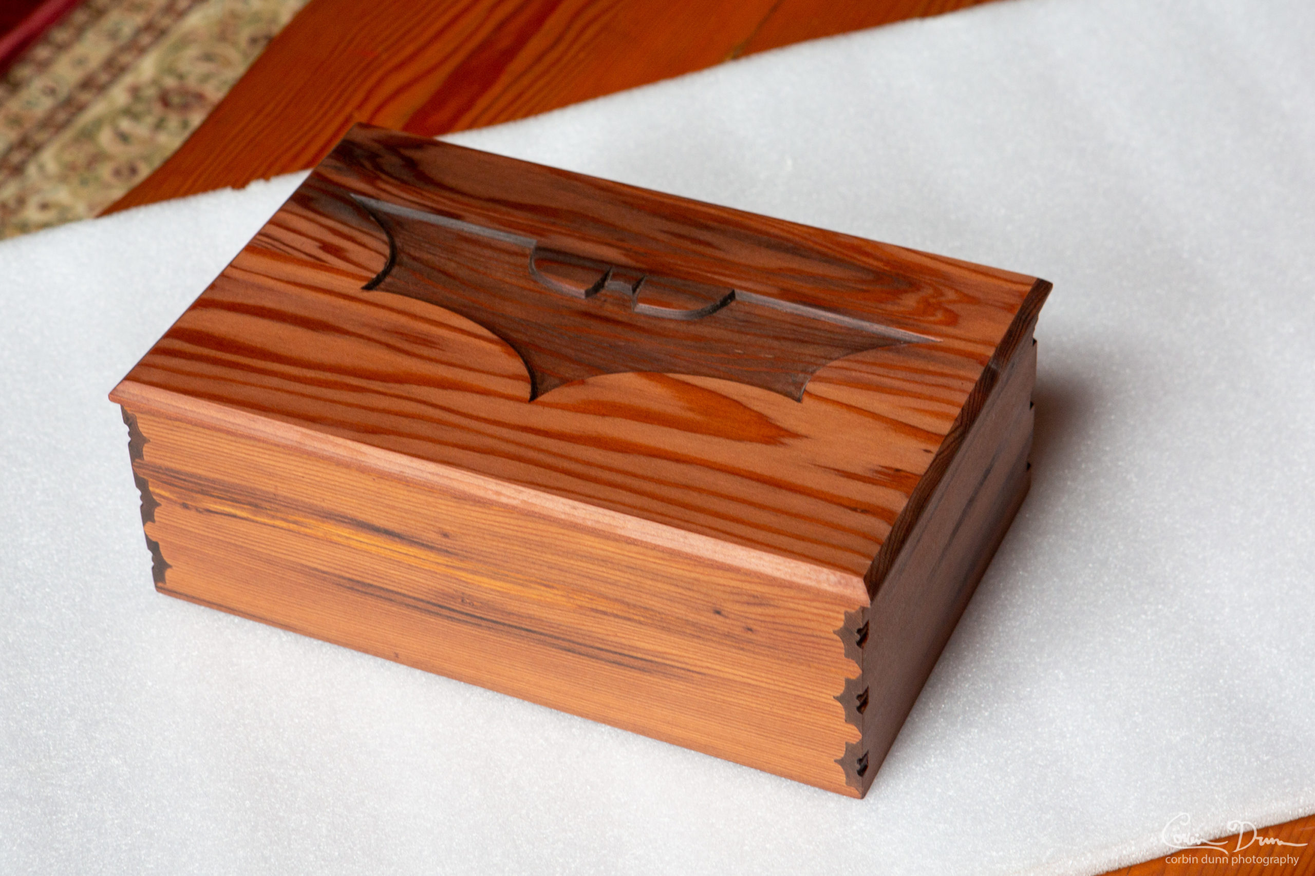 Batman CNC Joinery Box in Redwood – CNC Woodworking – Corbin's Treehouse