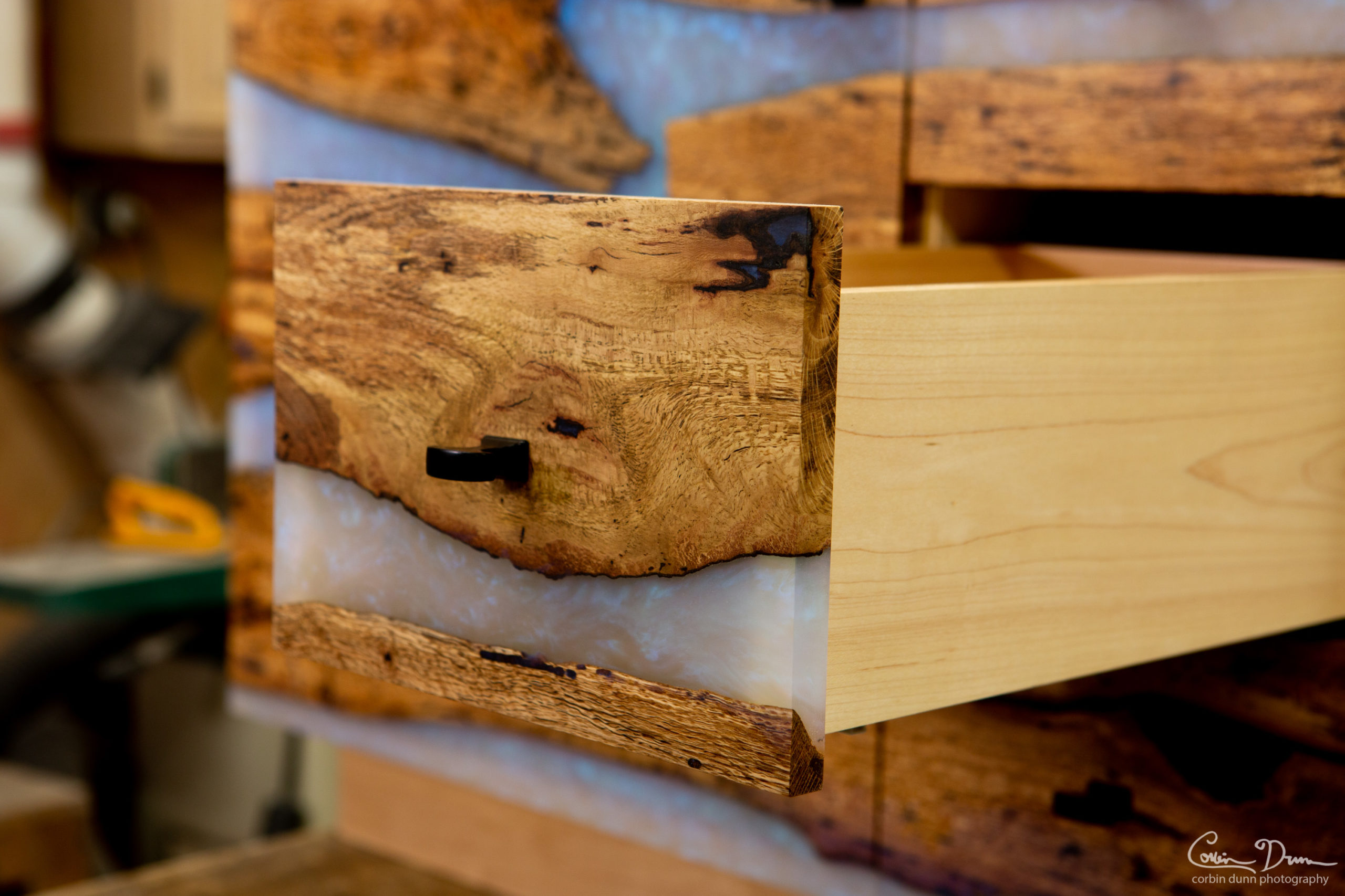 Epoxy River Table Style Bathroom Vanity Cabinet – Corbin's Treehouse