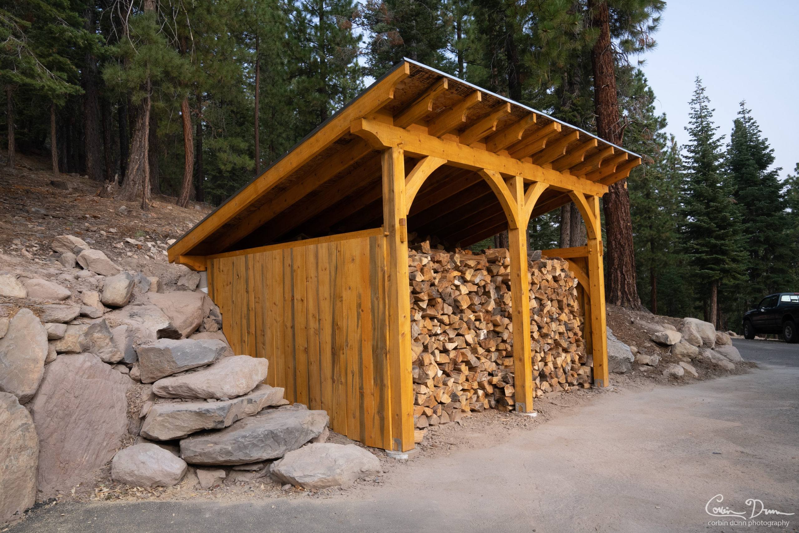 Video: Timber Frame Woodshed – Learning & Building – Corbin's Treehouse