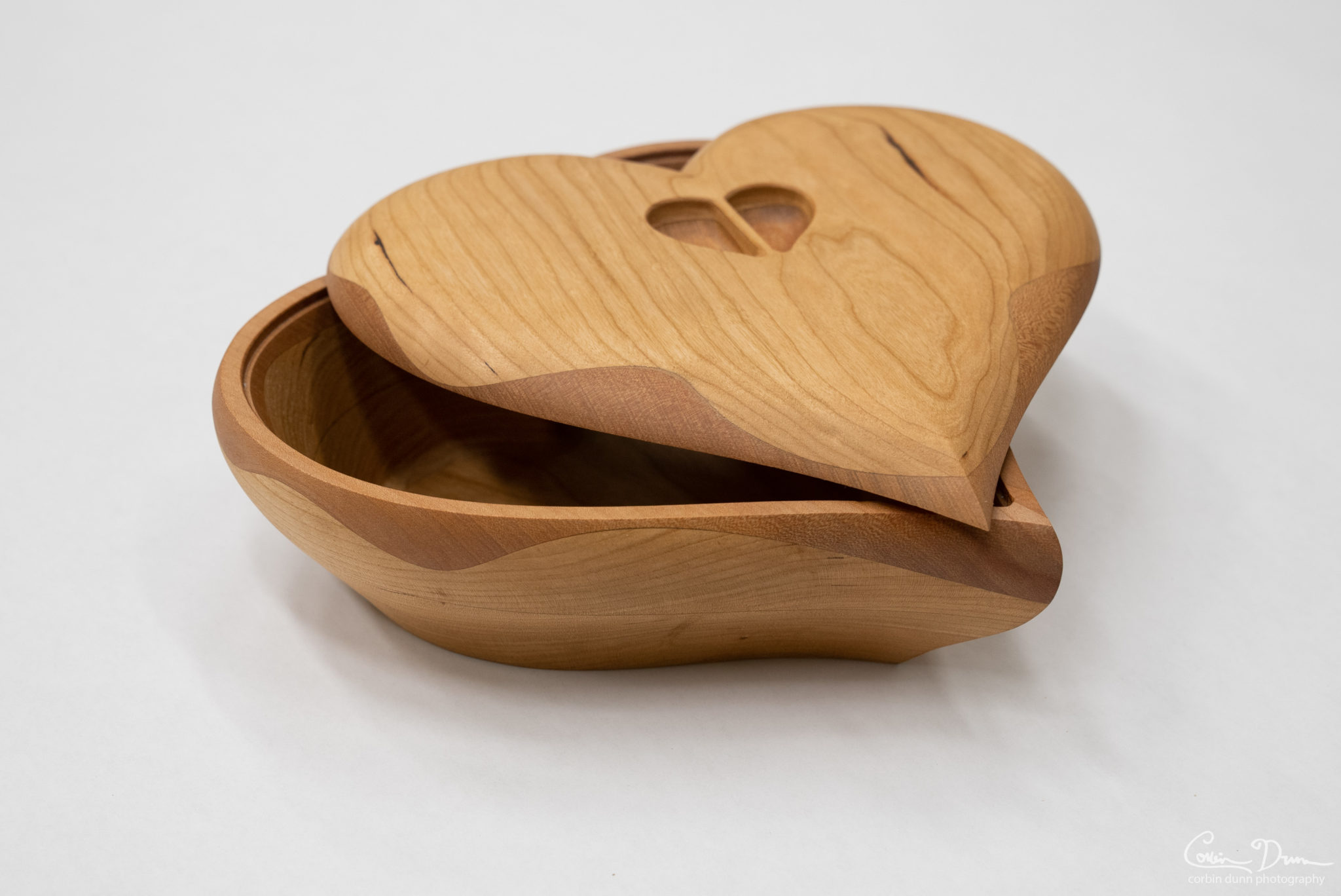 Heart Box – Cherry Wood and Madrone Wood Wave – Corbin's Treehouse