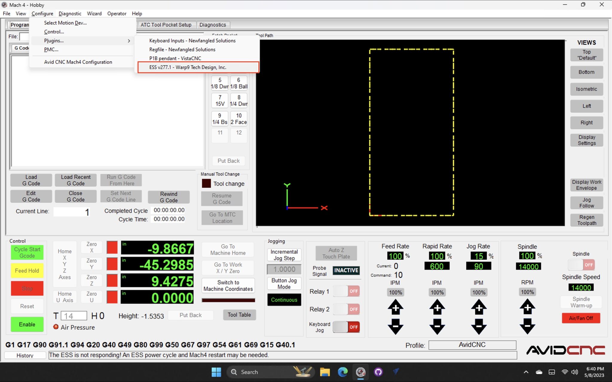 Avid CNC ATC (Automatic Tool Changer) with Mach 4 – Corbin's Treehouse
