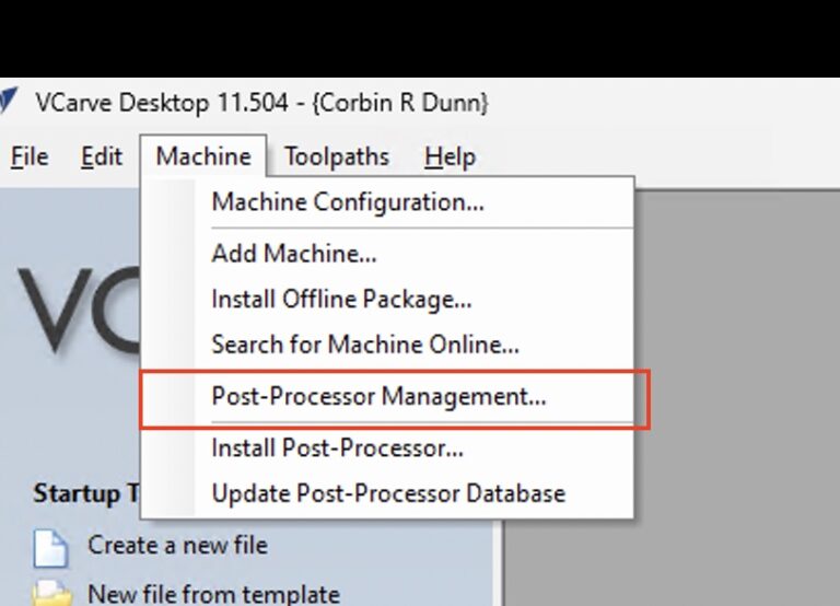 Avid CNC ATC Post Processor Setup – Vectric VCarve / Vectric Aspire – Corbin's Treehouse