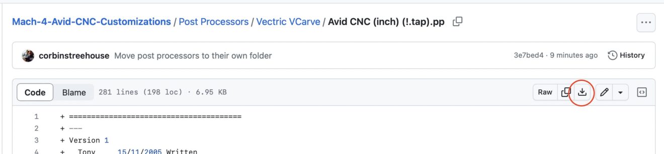 Avid CNC ATC Post Processor Setup – Vectric VCarve / Vectric Aspire – Corbin's Treehouse